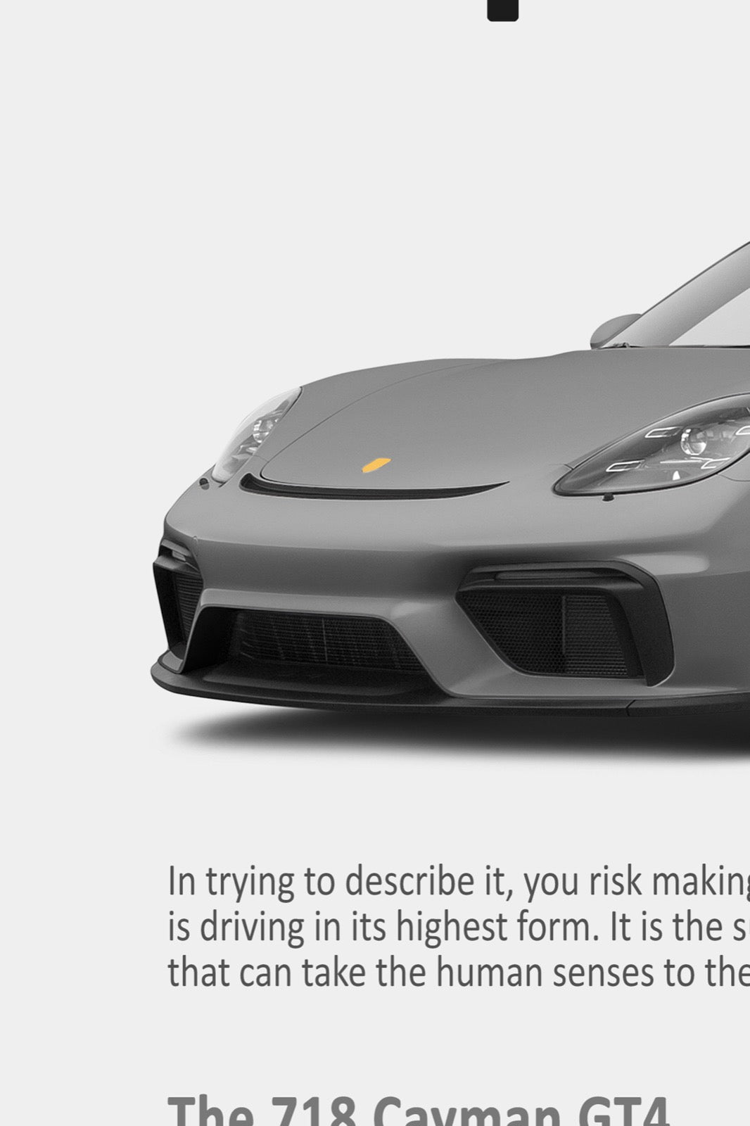 Porsche 718 Cayman GT4 Print Ad - Calling It Transportation – Custom ...